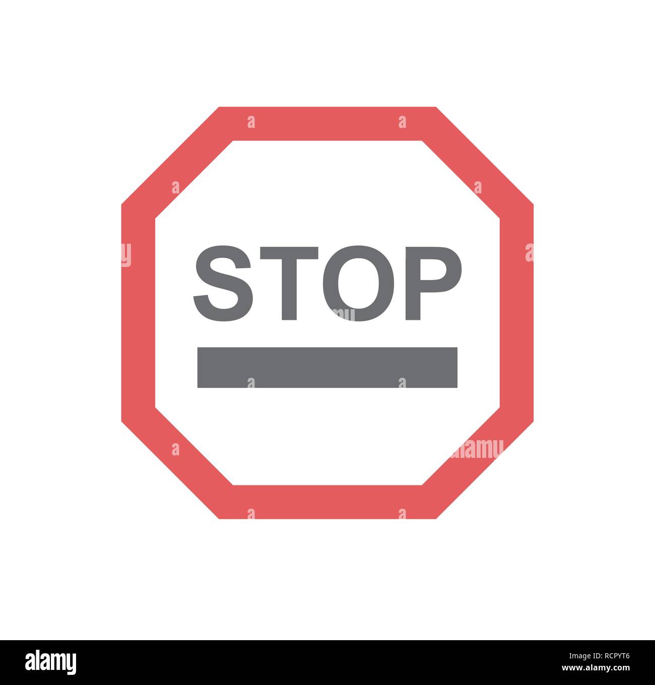 Safety stop icon on white background for graphic and web design, Modern ...