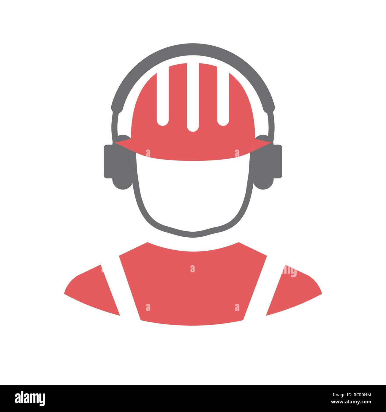 Safety ear protection icon on white background for graphic and web ...