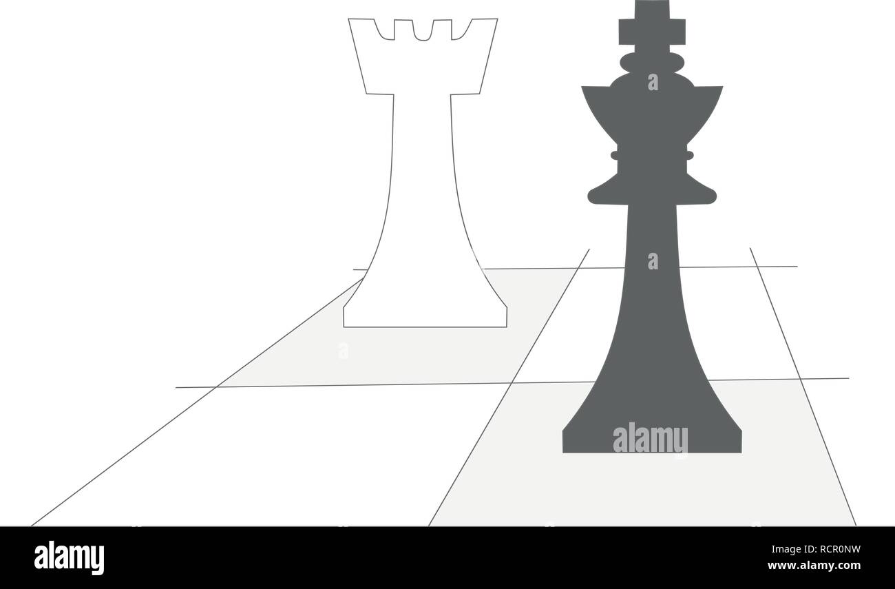 detail of a chess game with a king and a tower Stock Vector Image & Art ...