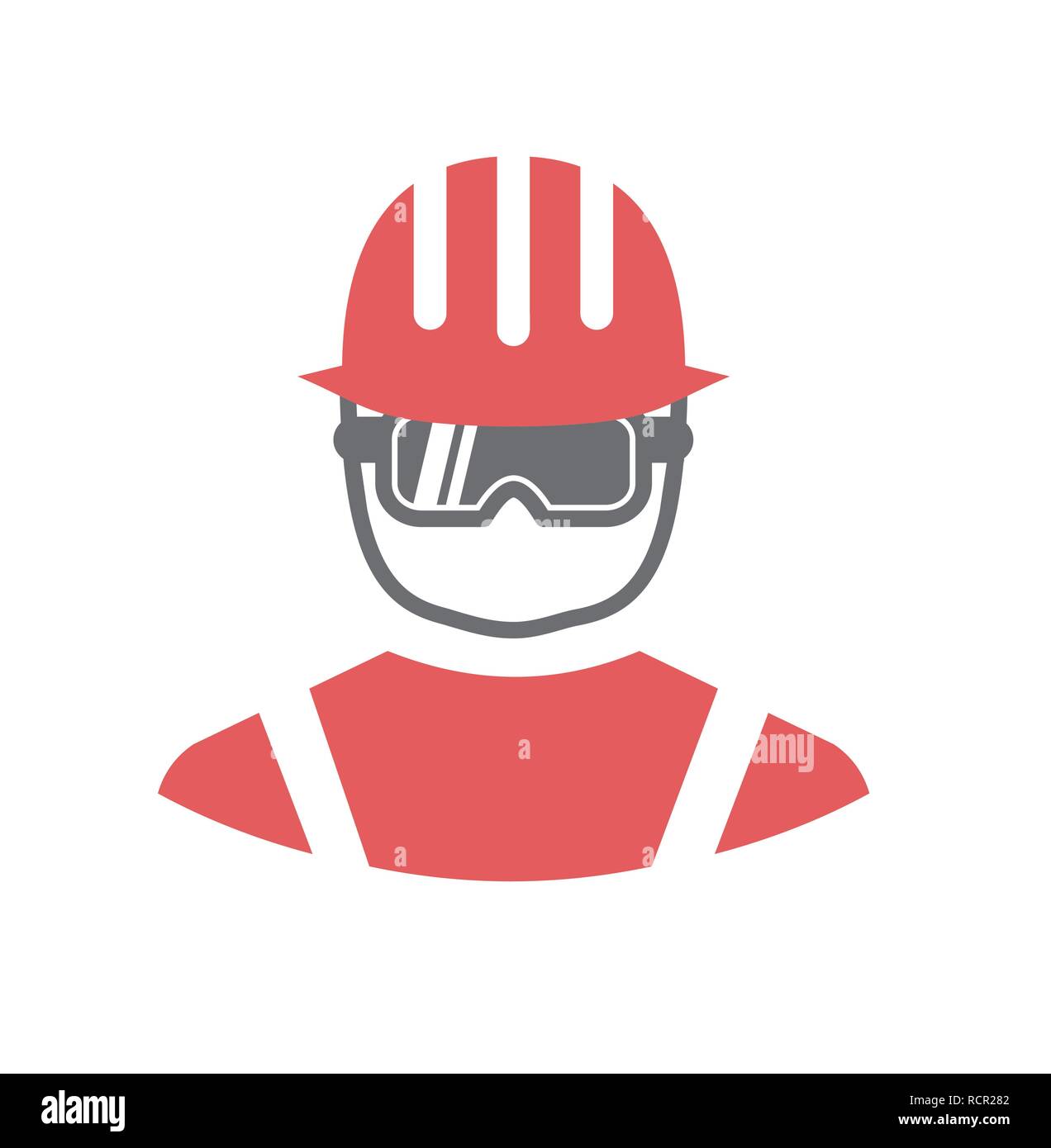 Safety eye protection icon on white background for graphic and web ...