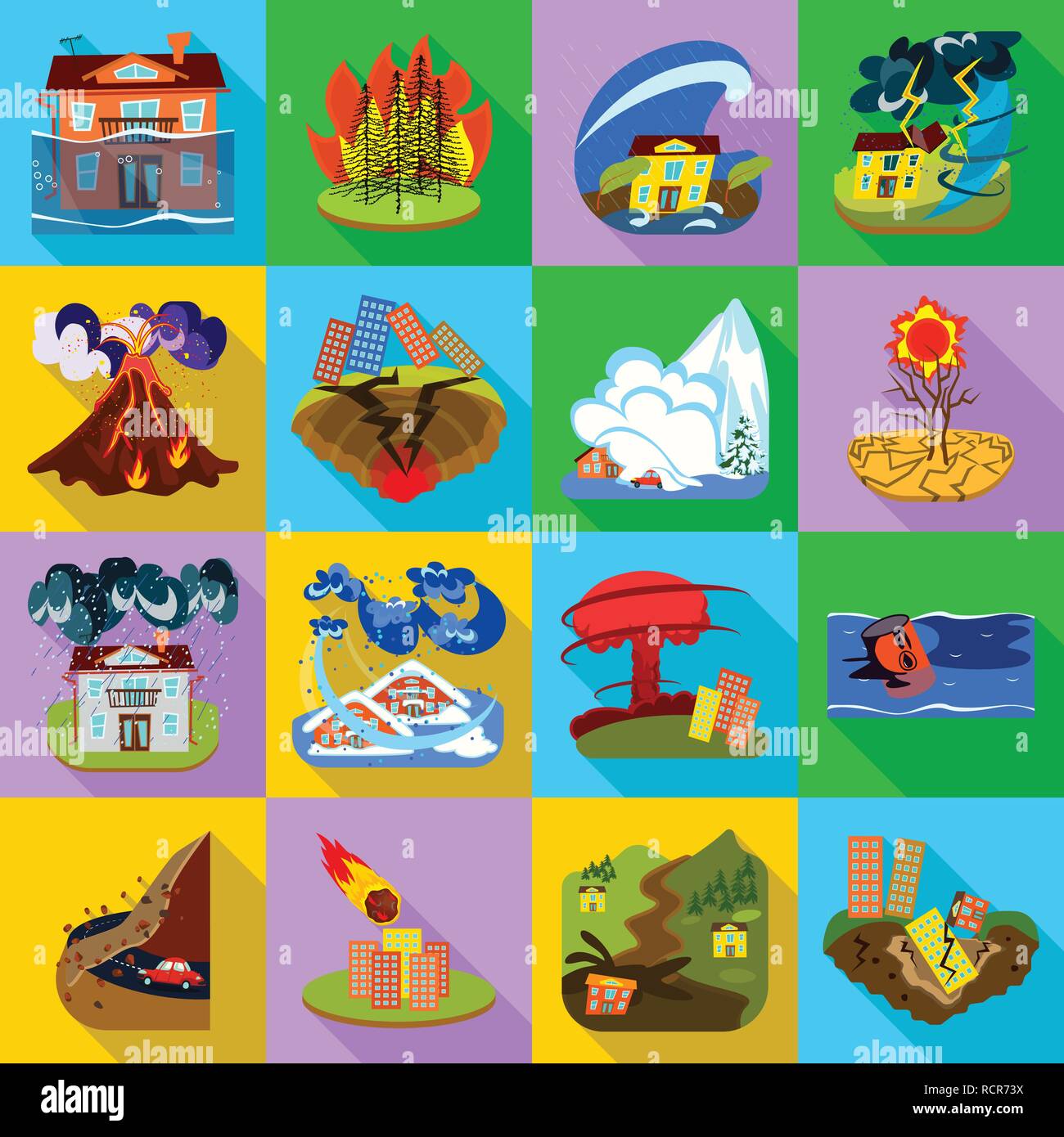 Tsunami damage nuclear Stock Vector Images - Alamy