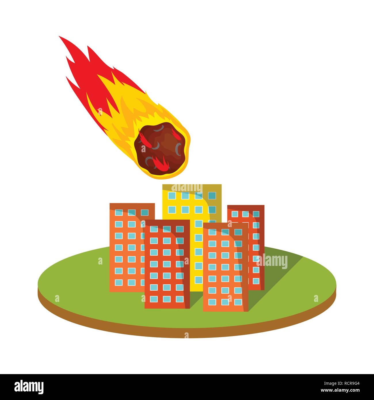 Vector illustration of cataclysm and disaster icon. Collection of ...
