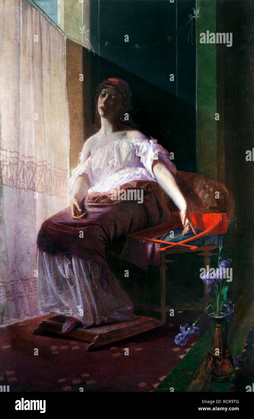 Sappho. Museum: PRIVATE COLLECTION. Author: FARUFFINI, FEDERICO Stock ...