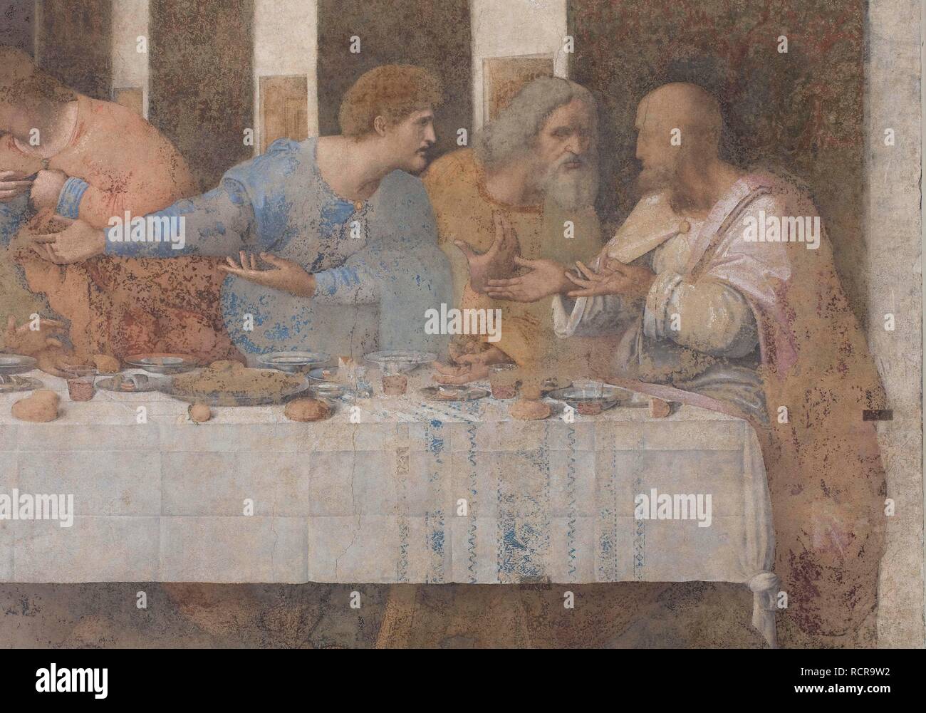 The Last Supper (Detail). Museum: Santa Maria delle Grazie, Milan ...