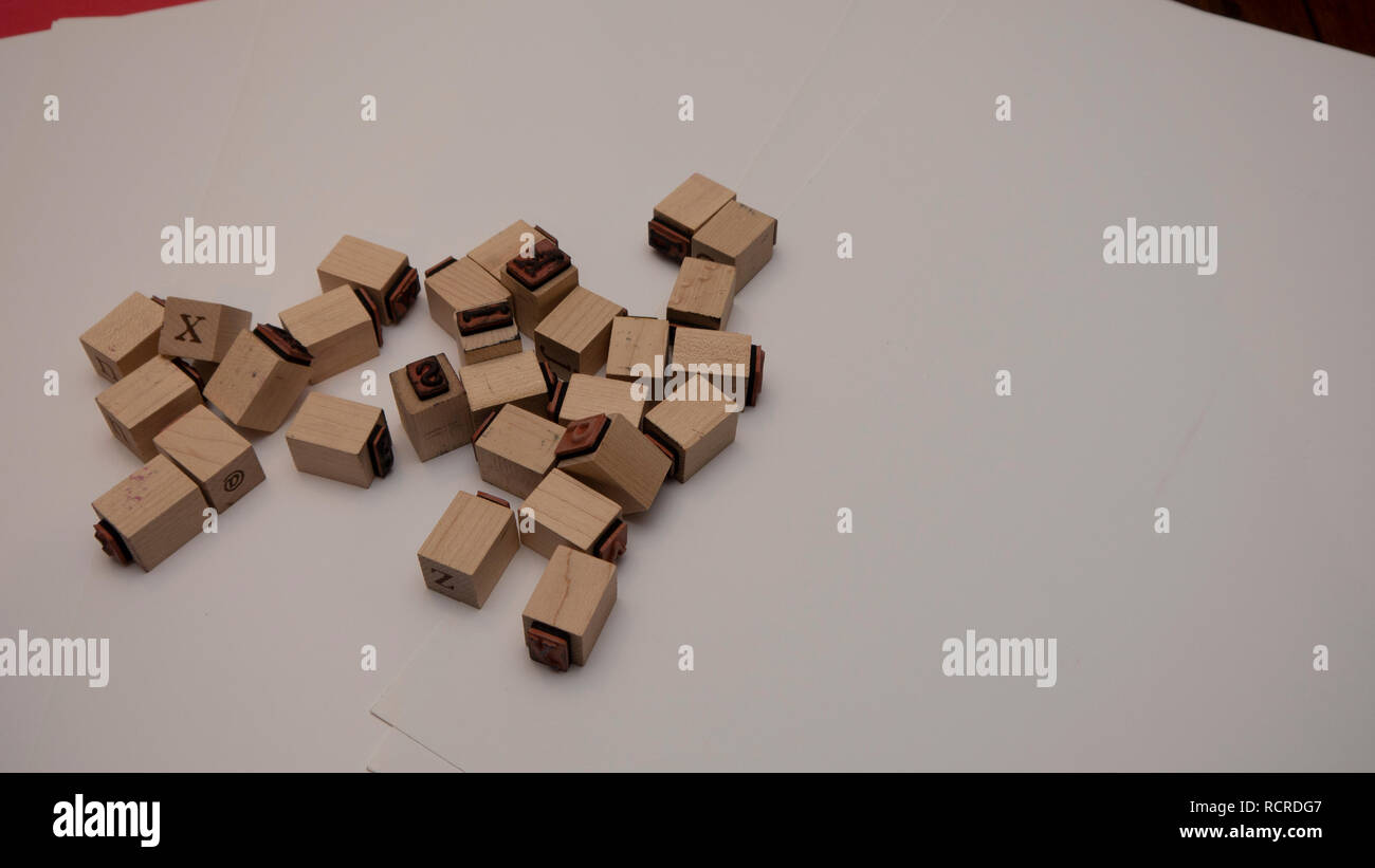 Spilled box of letters hi-res stock photography and images - Alamy
