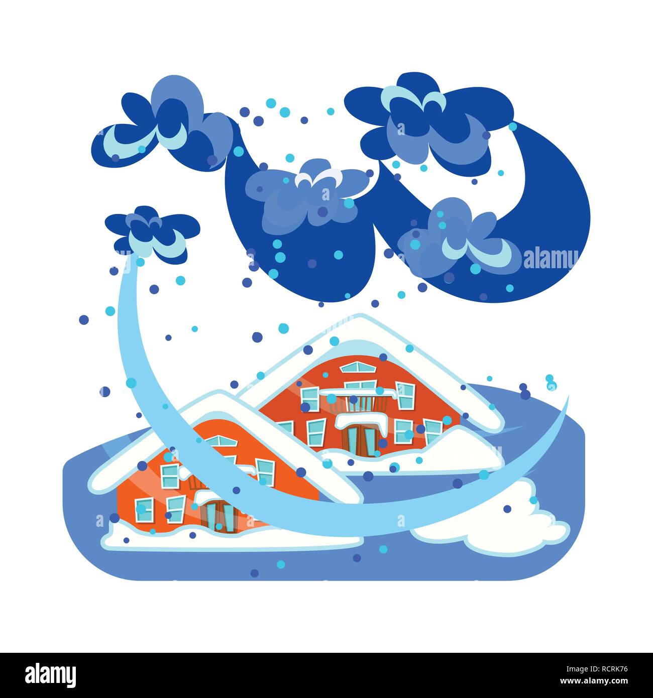 Vector illustration of cataclysm and disaster sign. Set of cataclysm ...