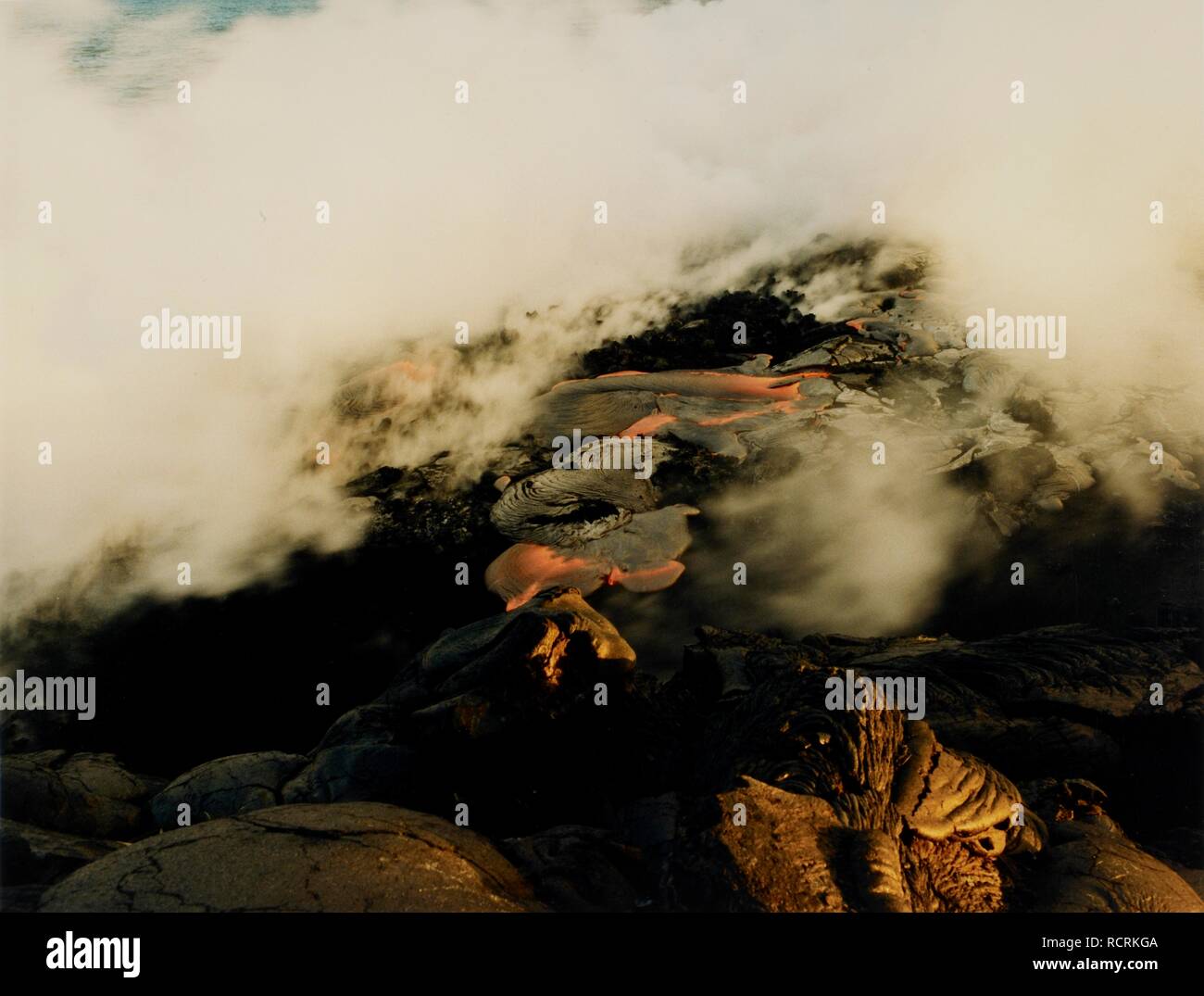 Lava cooling after volcanic explosion. Source: FG273. Author: Godwin ...