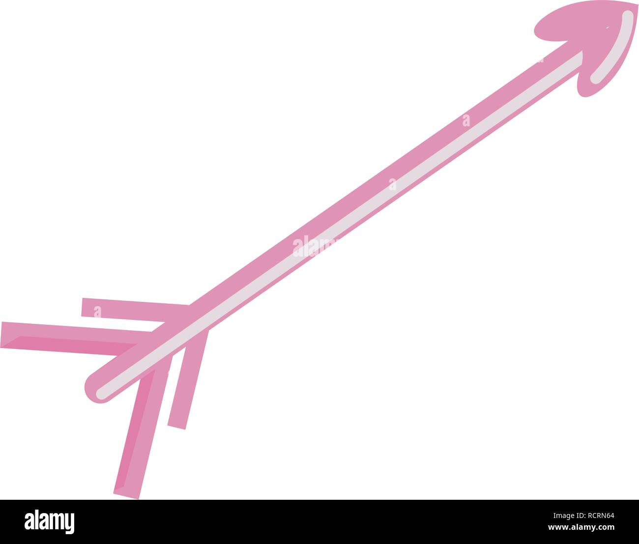 pink arrow love on white background vector illustration Stock Vector ...