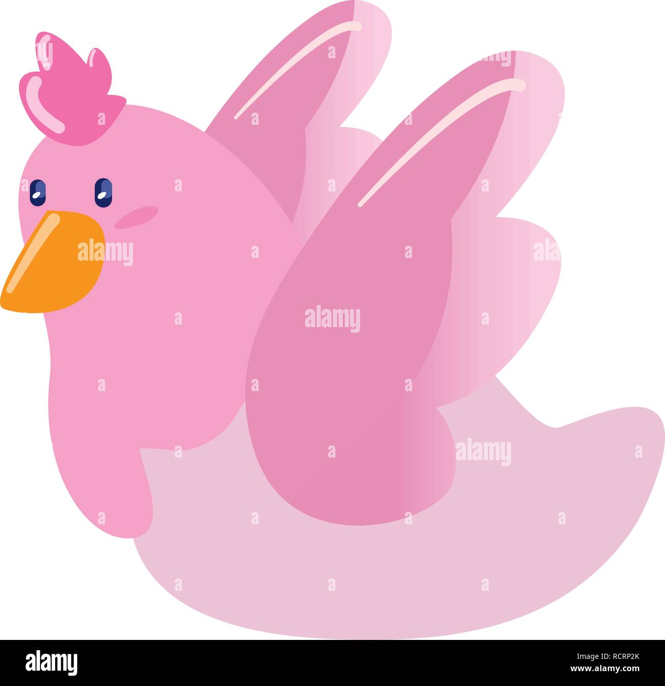 cute pink dove on white background vector illustration Stock Vector ...