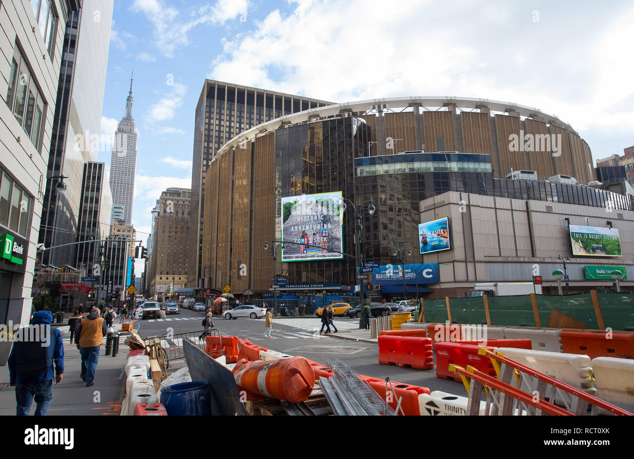 General View GV of Madison Square Garden with the entrance to ...