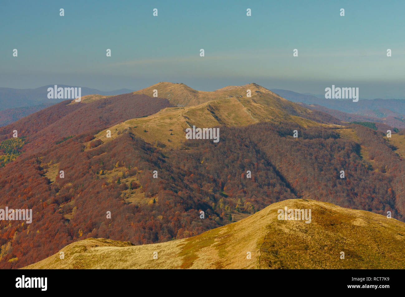 Amazing autumn colors in the Bieszczady Mountains. Poland Stock Photo ...
