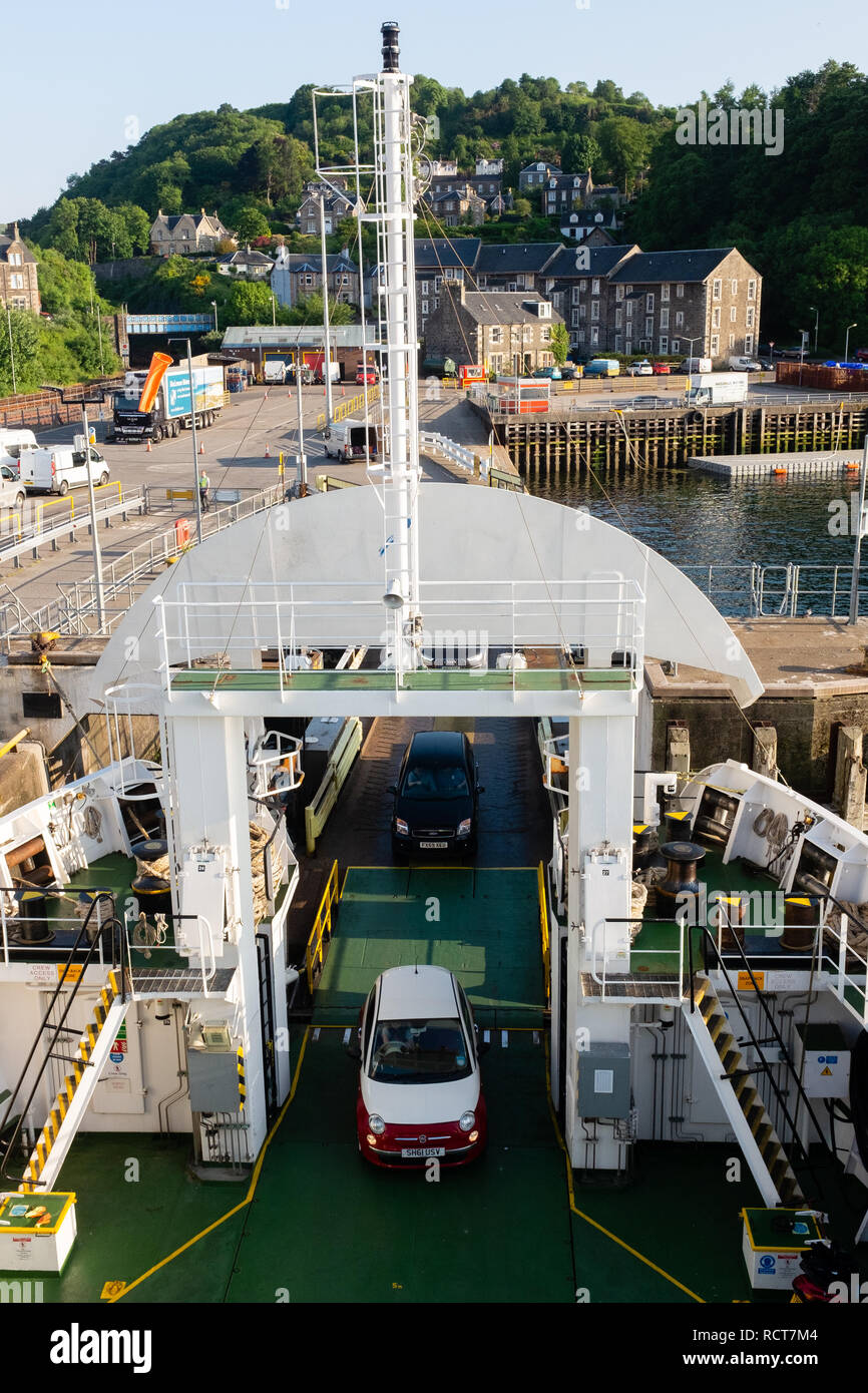 Passengers on board Craignure to Oban ferry crossing highlands Scotland ...