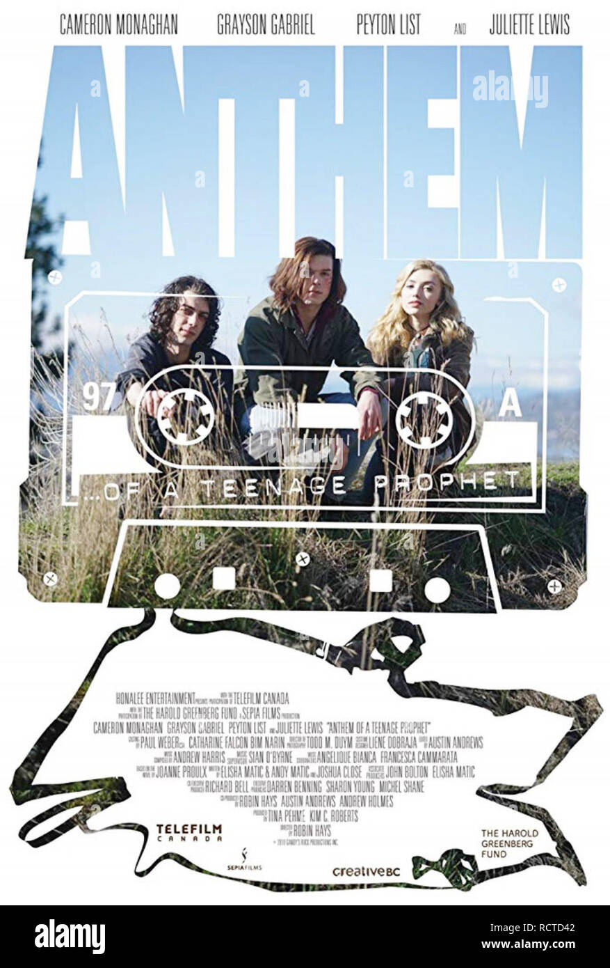 ANTHEM OF A TEENAGE PROPHET, poster, from left: Grayson Gabriel ...