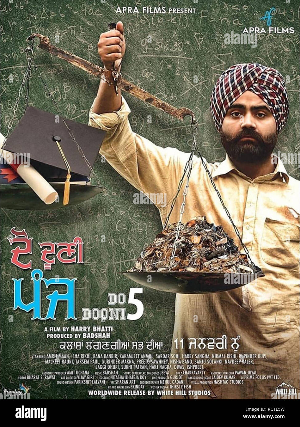 DO DOONI PANJ, Indian poster in Punjabi and English, Amrit Maan, 2019 ...