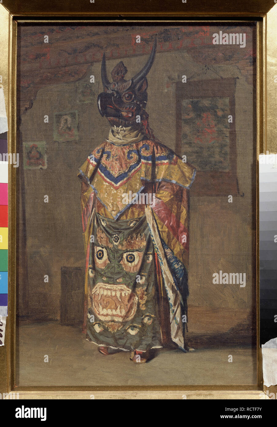 Lama at a Buddhist Feast in the Rumtek Monastery in Sikkim. Museum ...