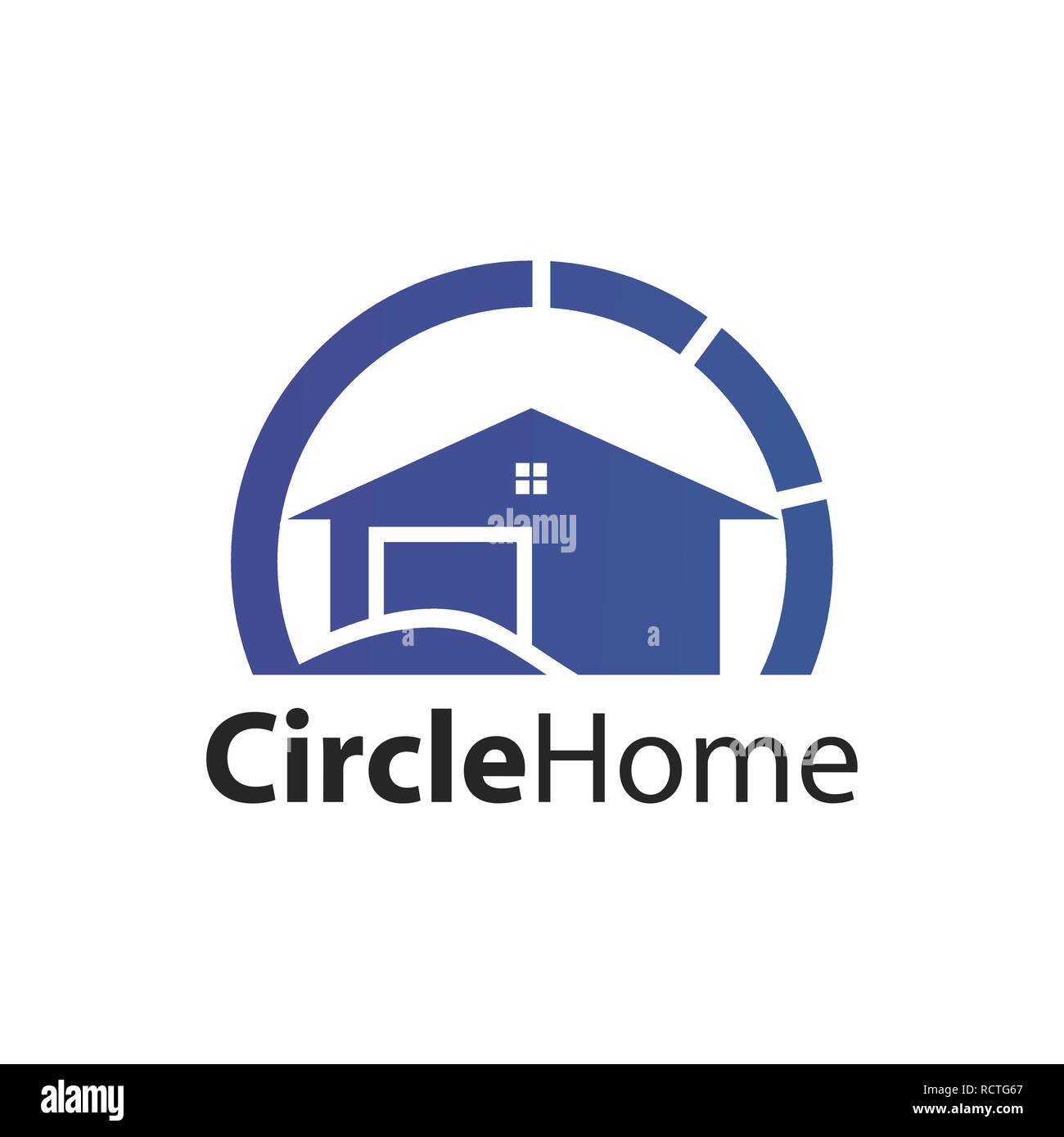 Circle home logo concept design. Symbol graphic template element vector Stock Vector Image & Art ...