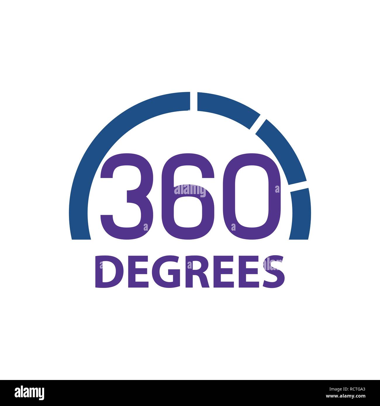 Circle 360 degrees logo concept design. Symbol graphic template element ...