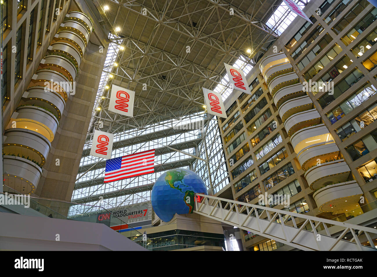 ATLANTA, GA - View of the CNN Center, the world headquarters of the CNN ...