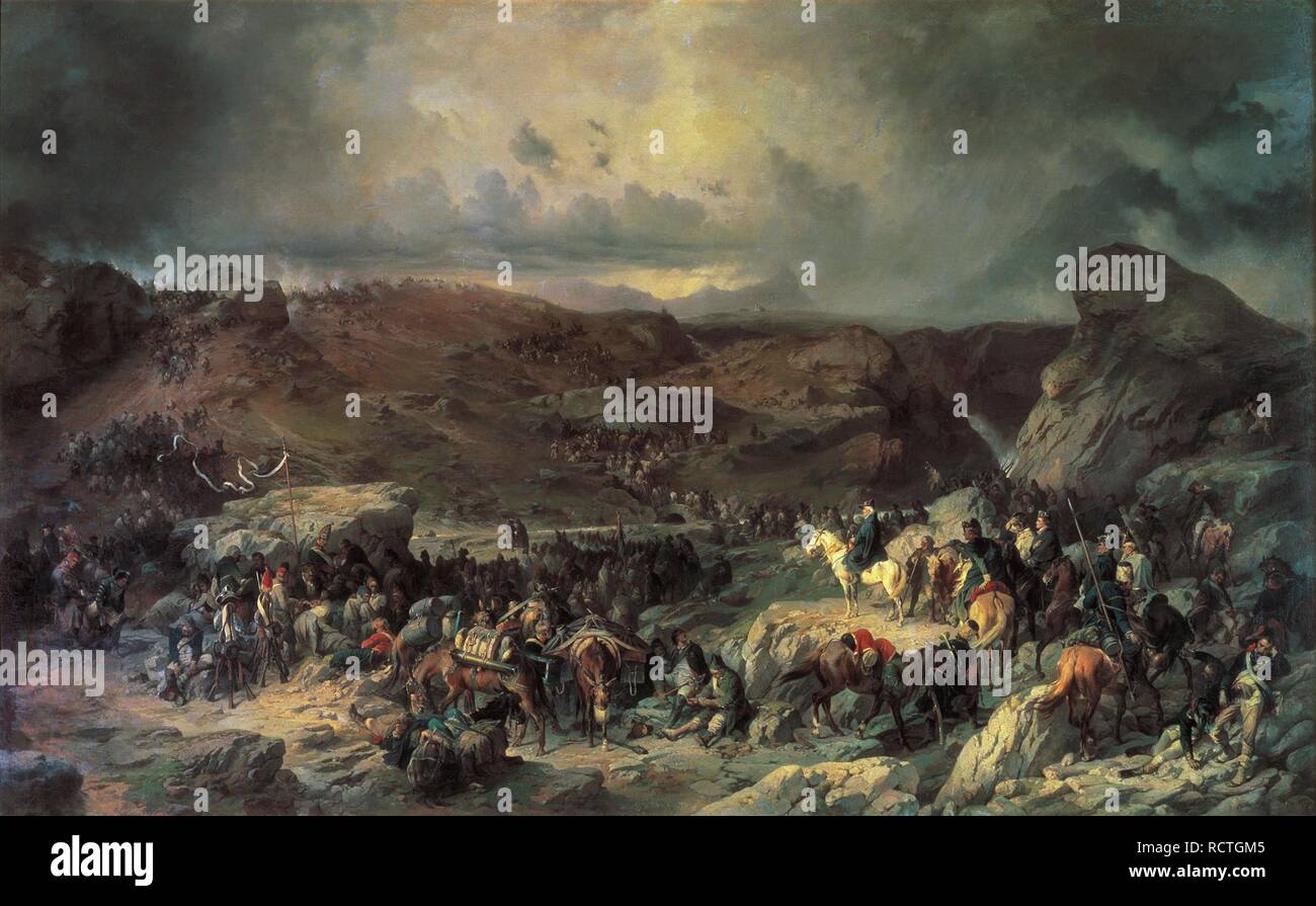 Russian troops under suvorov crossing the alps in 1799 hi-res stock ...