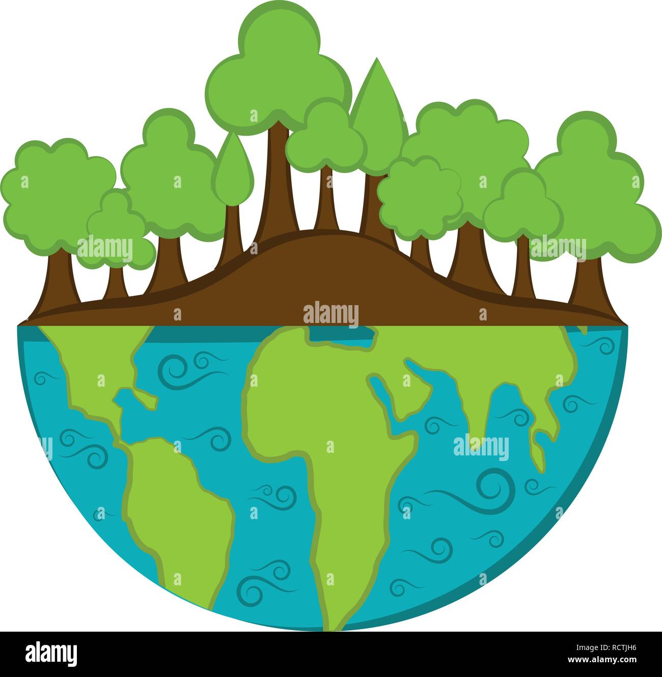 Half globe tree hi-res stock photography and images - Alamy