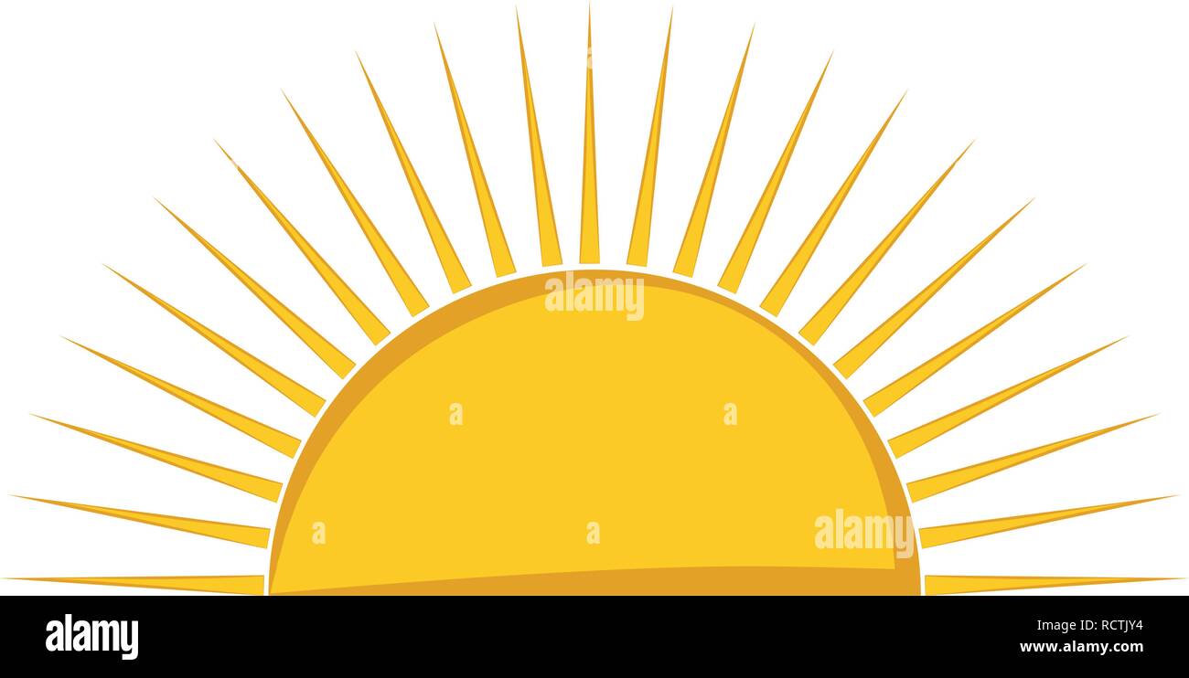 Isolated half sun icon Stock Vector Image & Art - Alamy