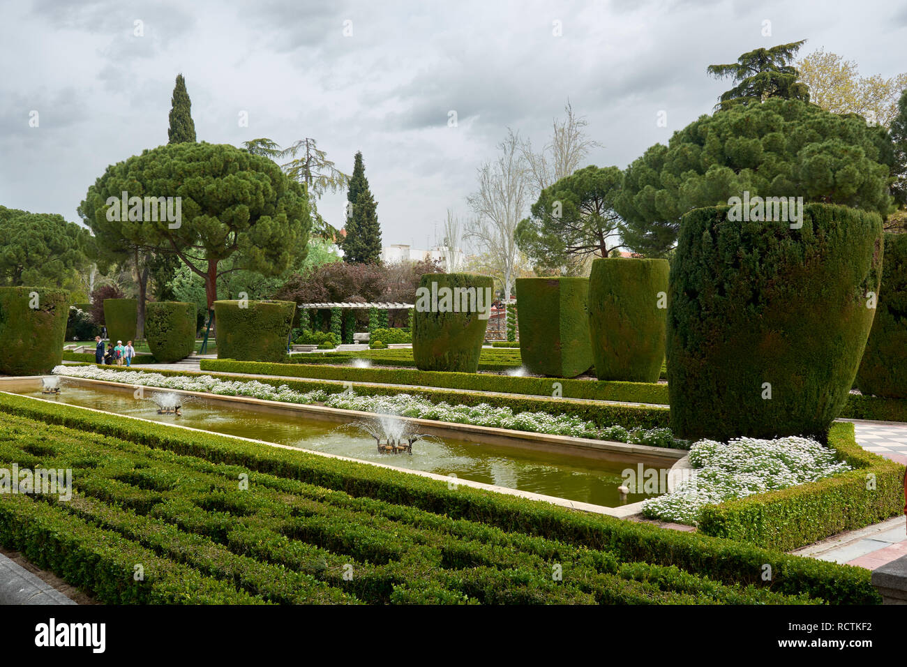 Water pond, plants and trees inside the Gardens of Cecilio Rodriguez ...