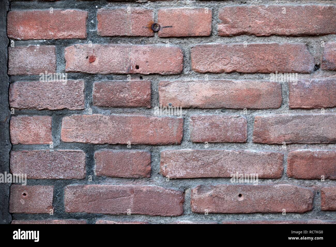 Close up surface of old weathered and vintage brick walls in high ...