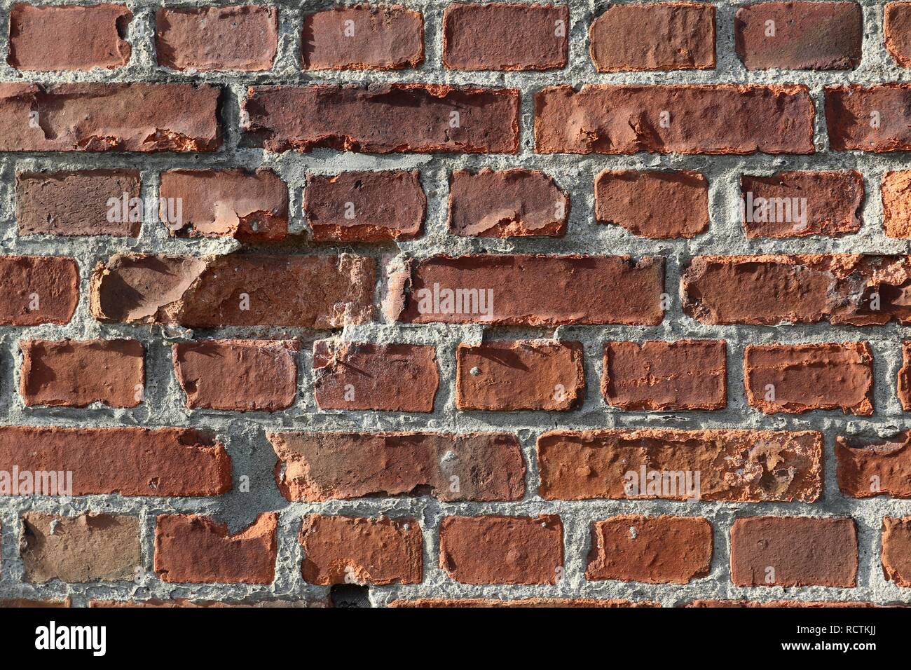 Close up surface of old weathered and vintage brick walls in high ...