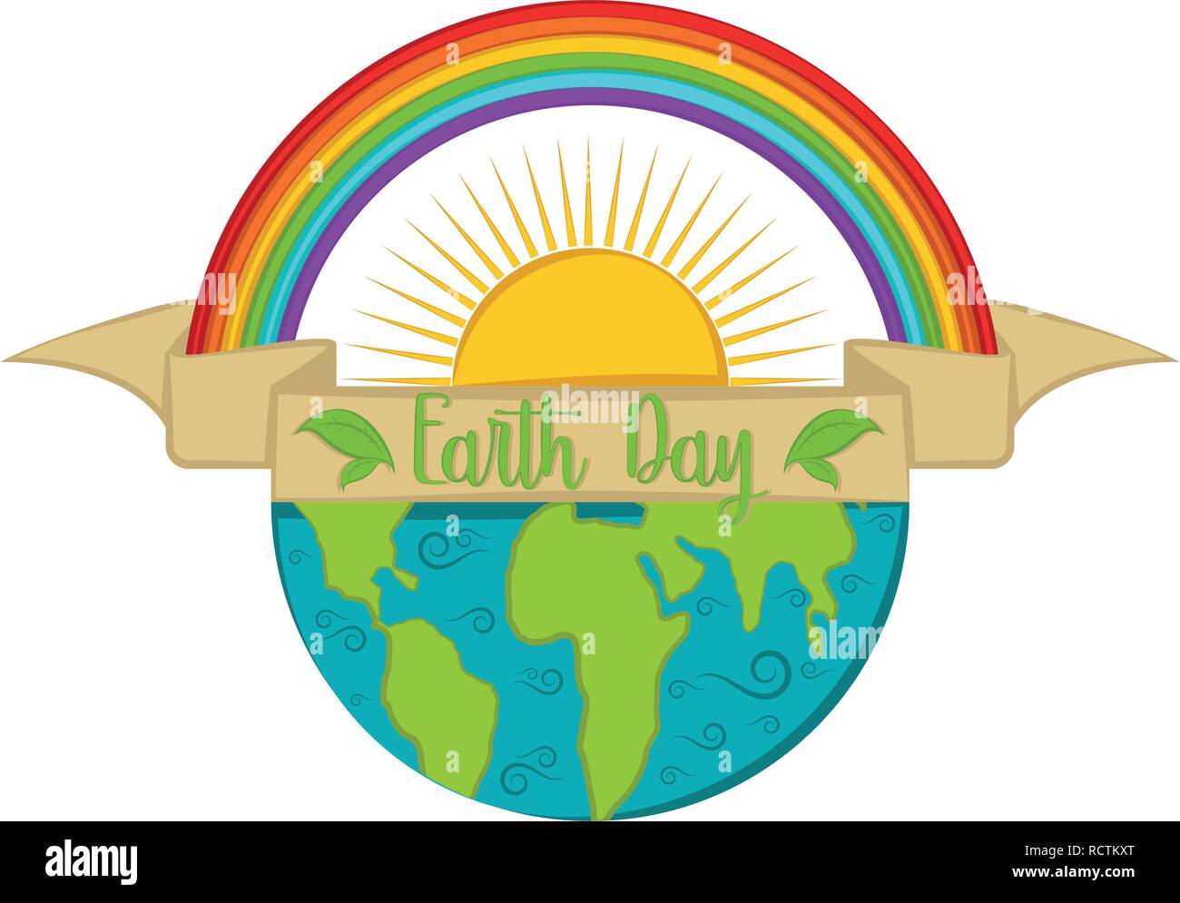 Earth day label Stock Vector Image & Art - Alamy
