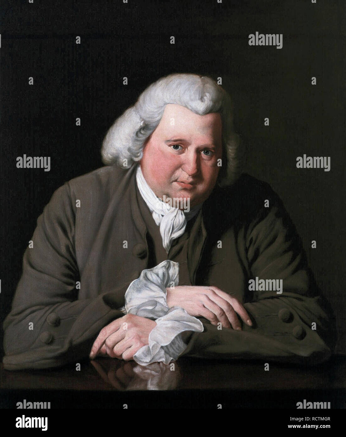 Erasmus Darwin - Joseph Wright of Derby, circa 1770s Stock Photo - Alamy