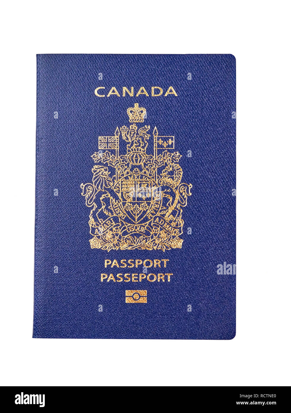 Canadian passport close-up and isolated over white background Stock ...
