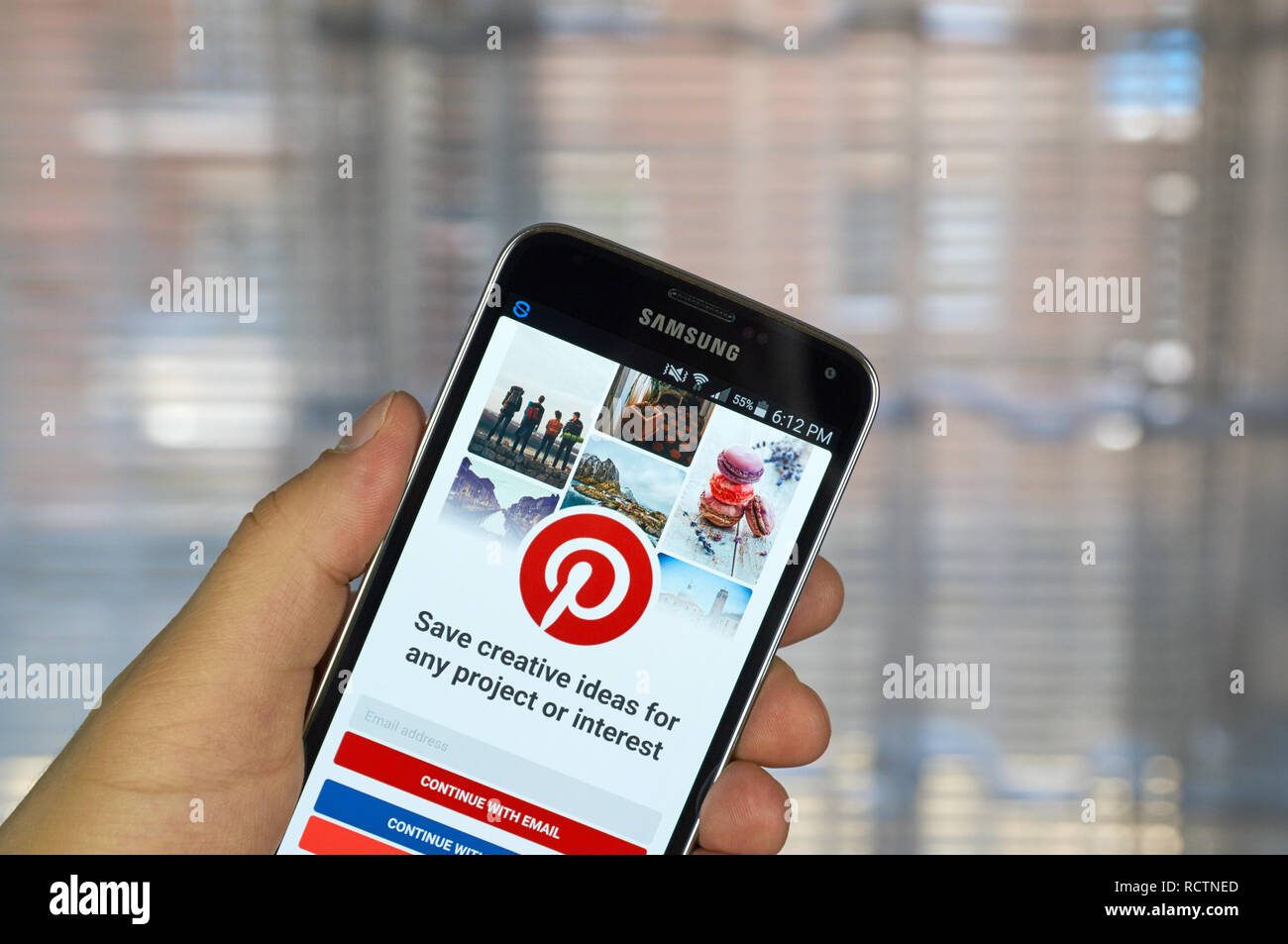 MONTREAL, CANADA - MARCH 20, 2016 - Pinterest application on android ...