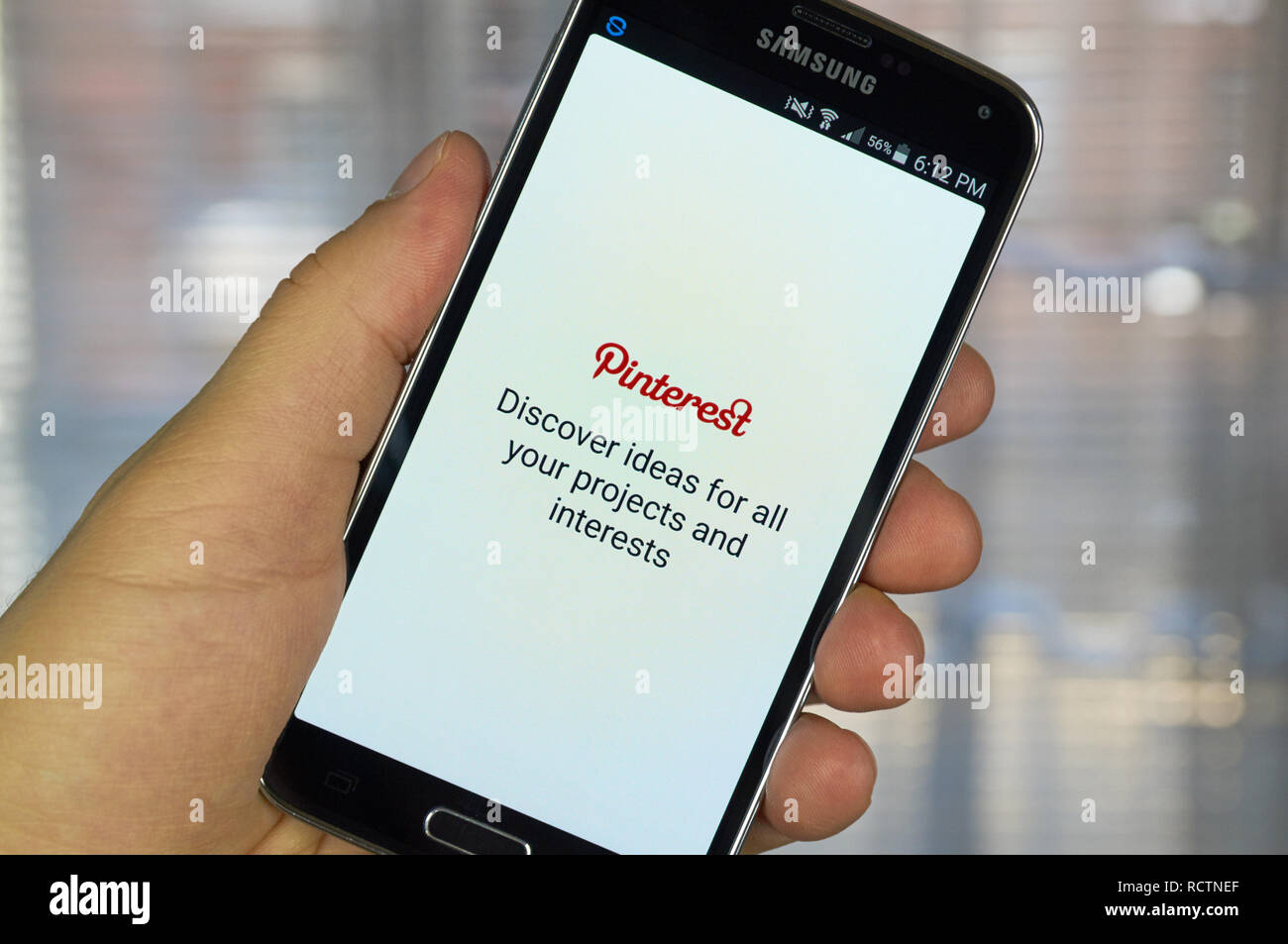 MONTREAL, CANADA - MARCH 20, 2016 - Pinterest application on android ...