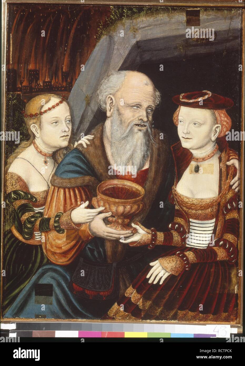 Lot and his daughters oil art hi-res stock photography and images - Alamy