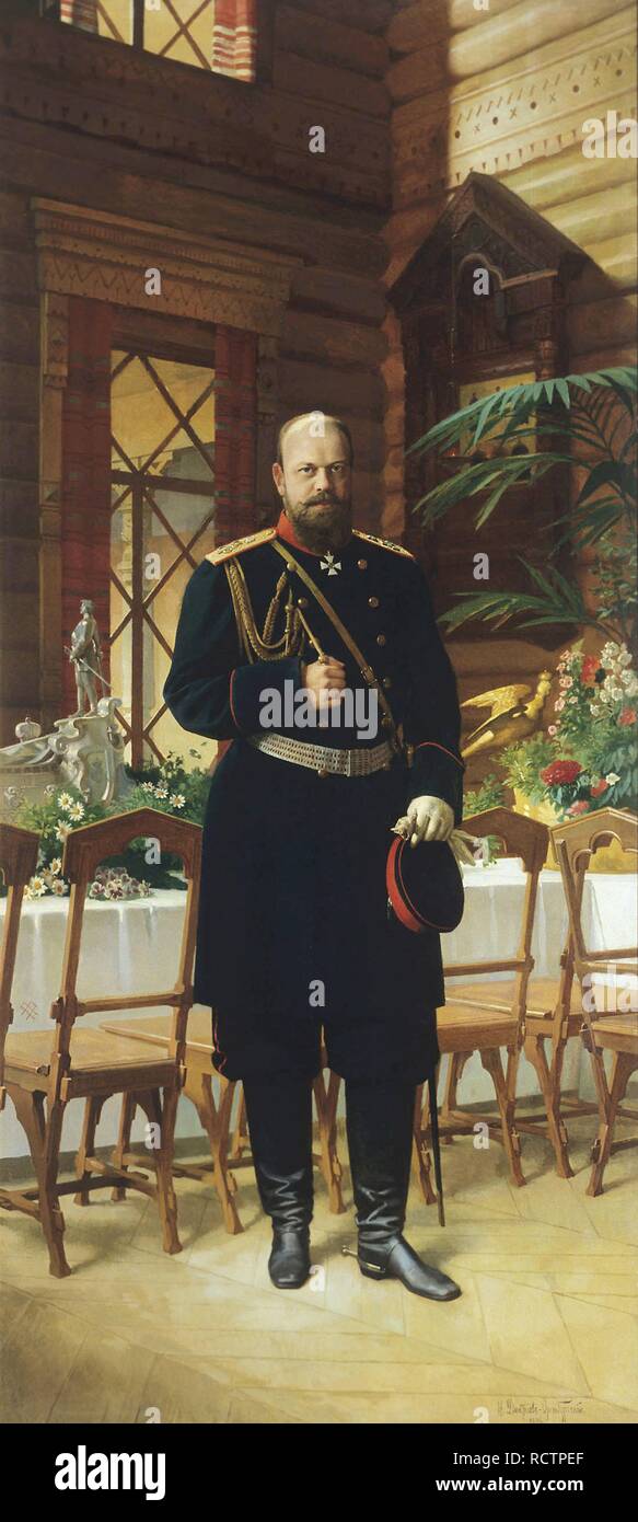 Portrait of the Emperor Alexander III (1845-1894). Museum: State ...