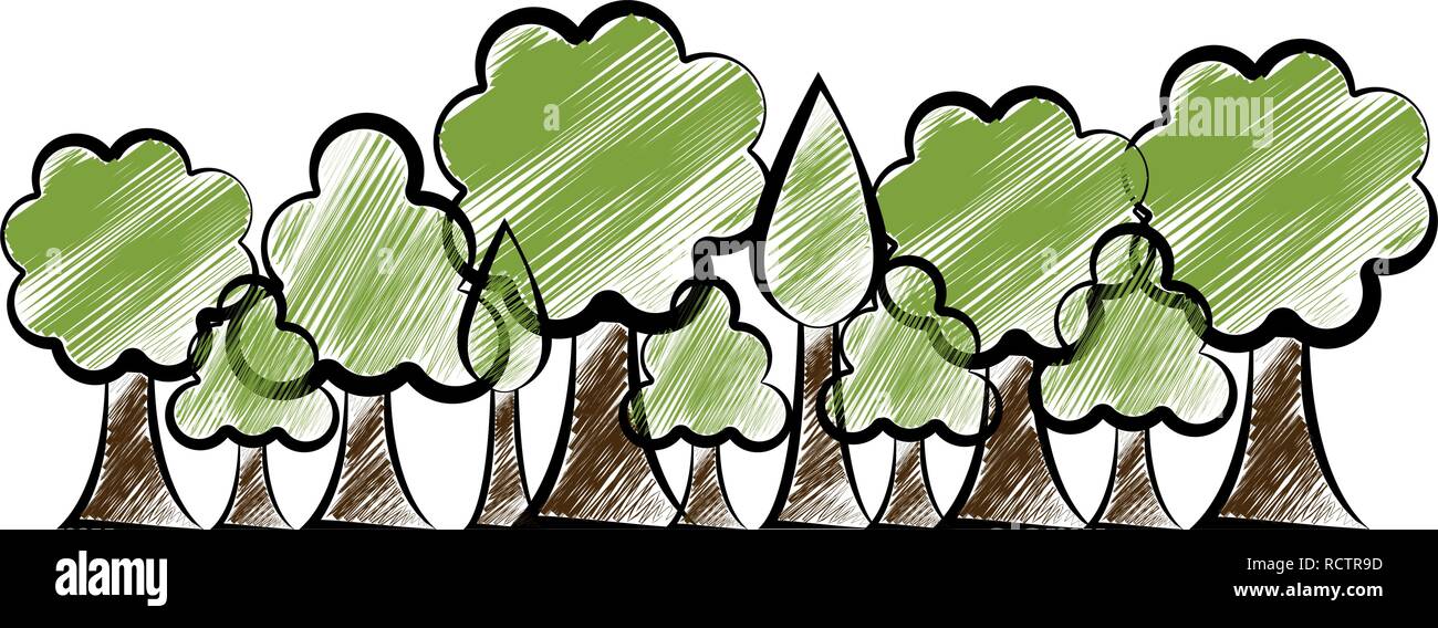 Set of trees sketch Stock Vector Image & Art - Alamy