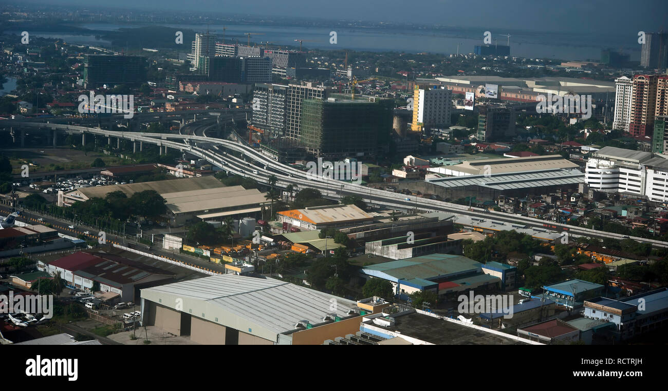 Aerial view, Pasay, Metro Manila, Luzon, Philippines, South East Asia ...