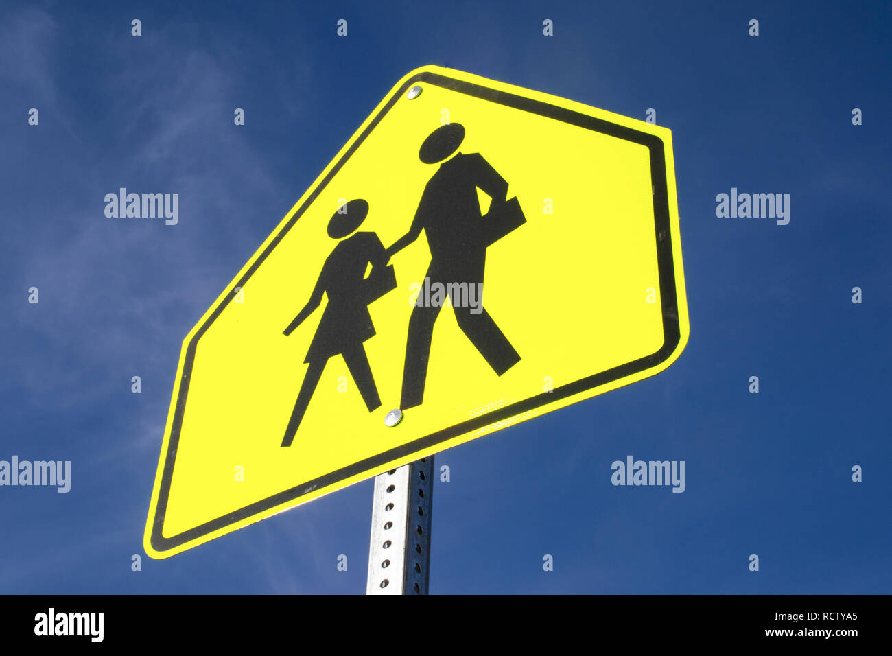 The school zone sign Stock Photo - Alamy