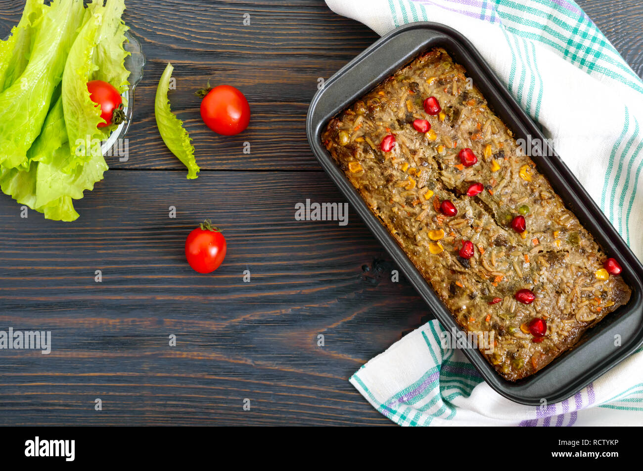 Liver casserole. Useful dish from the liver. Freshly baked pork liver ...