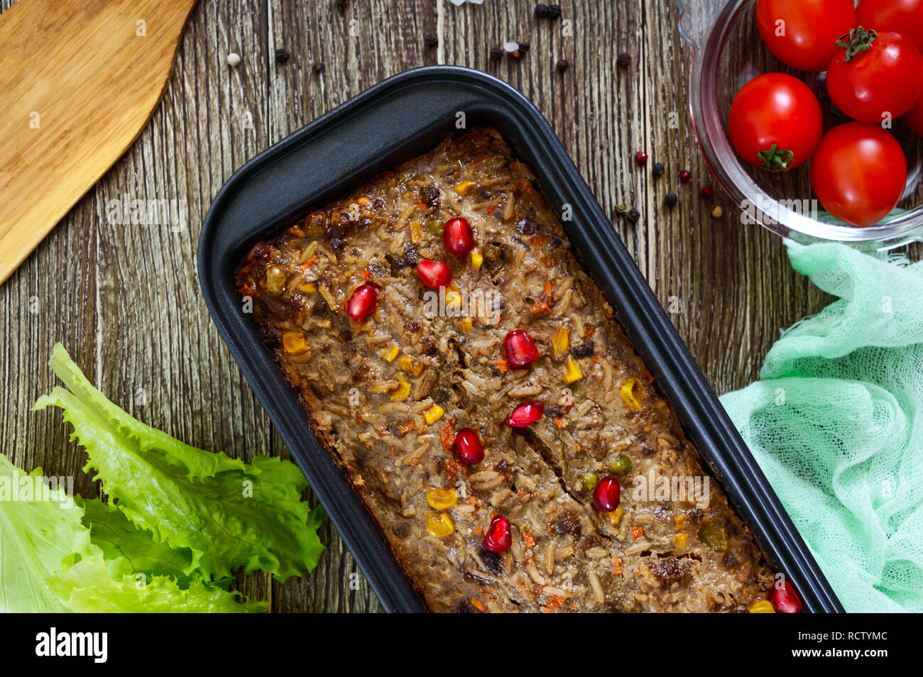 Liver casserole. Useful dish from the liver. Freshly baked pork liver ...