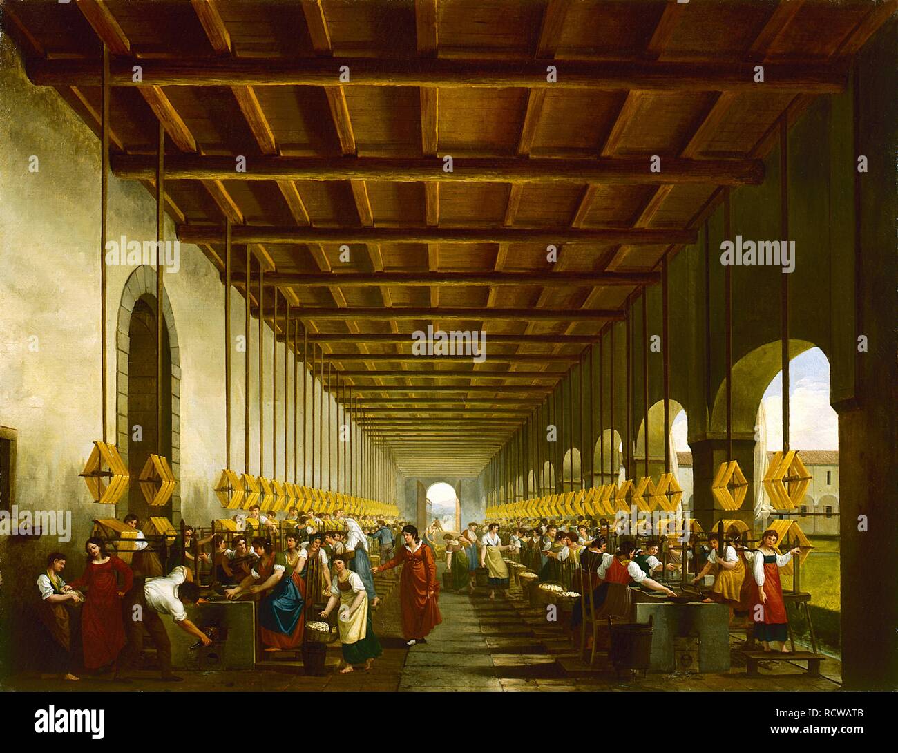 Textile mill in Bergamo. Museum: Gallerie di Piazza Scala, Milano ...