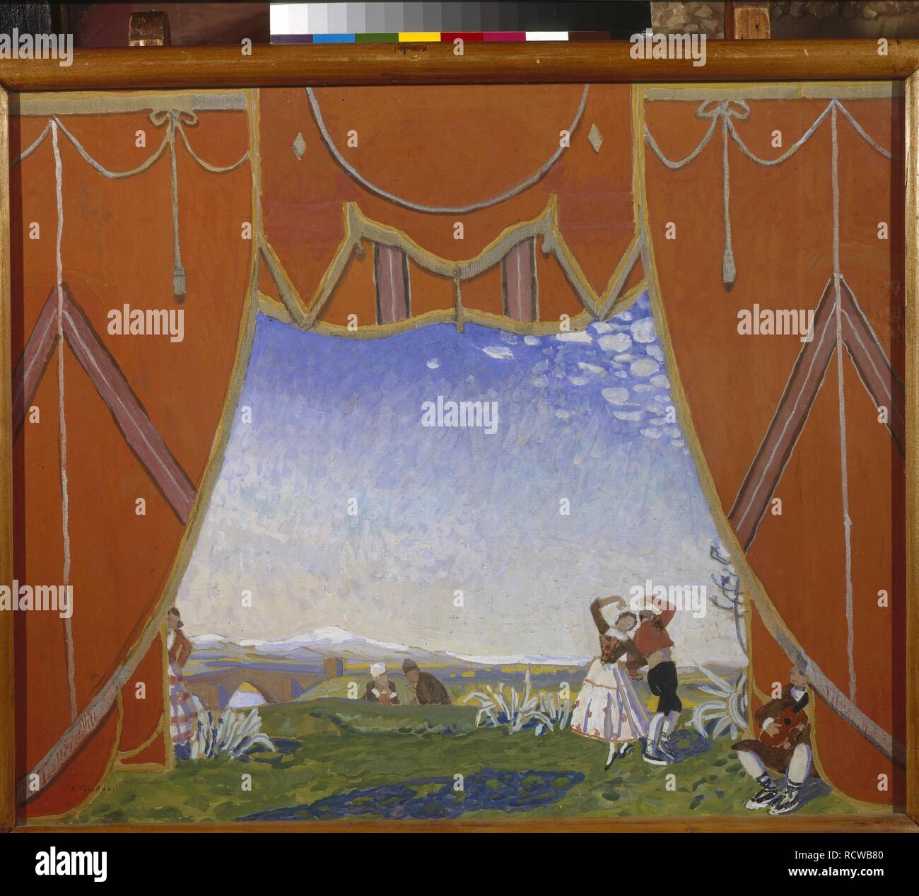 Spain Dance. Stage design for the ballet "Jota Aragonesa" by M. Glinka ...