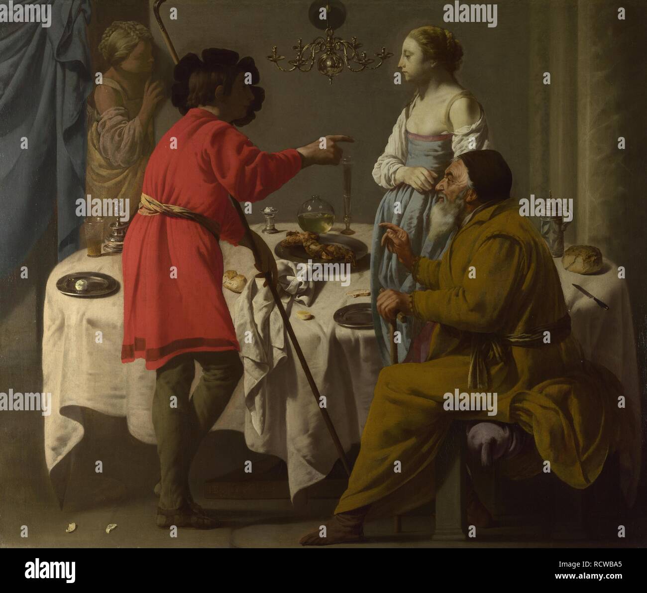 Jacob reproaching Laban for giving him Leah in place of Rachel. Museum ...