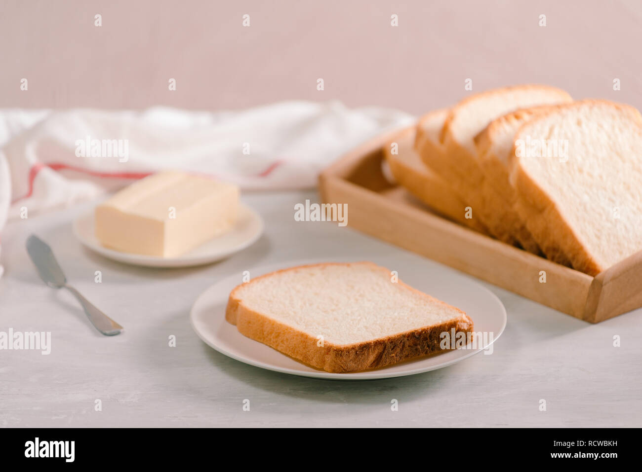 A piece of toast with butter hi-res stock photography and images - Alamy