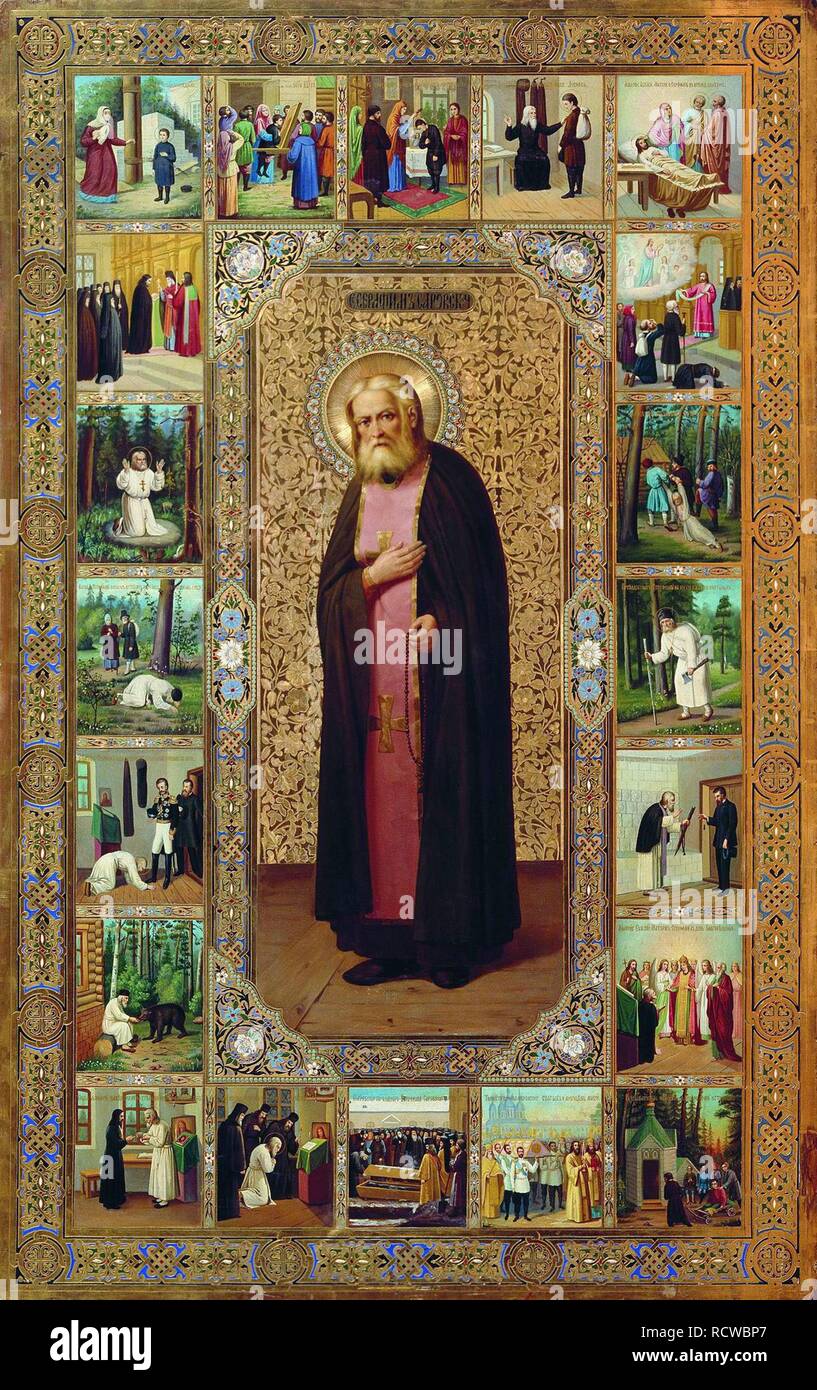 Icon saint st seraphim sarov hi-res stock photography and images - Alamy