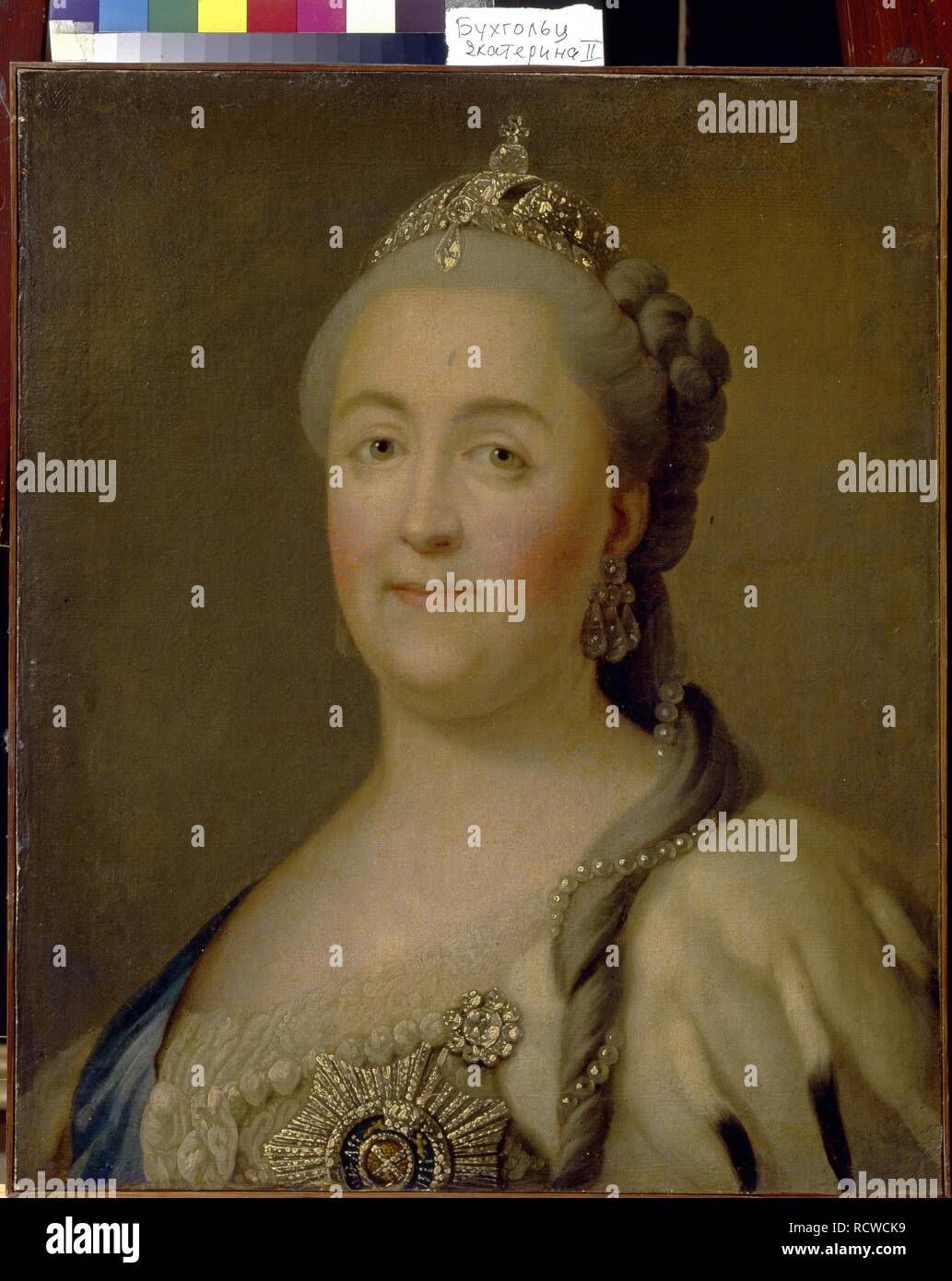Portrait of Empress Catherine II (1729-1796). Museum: State Russian ...