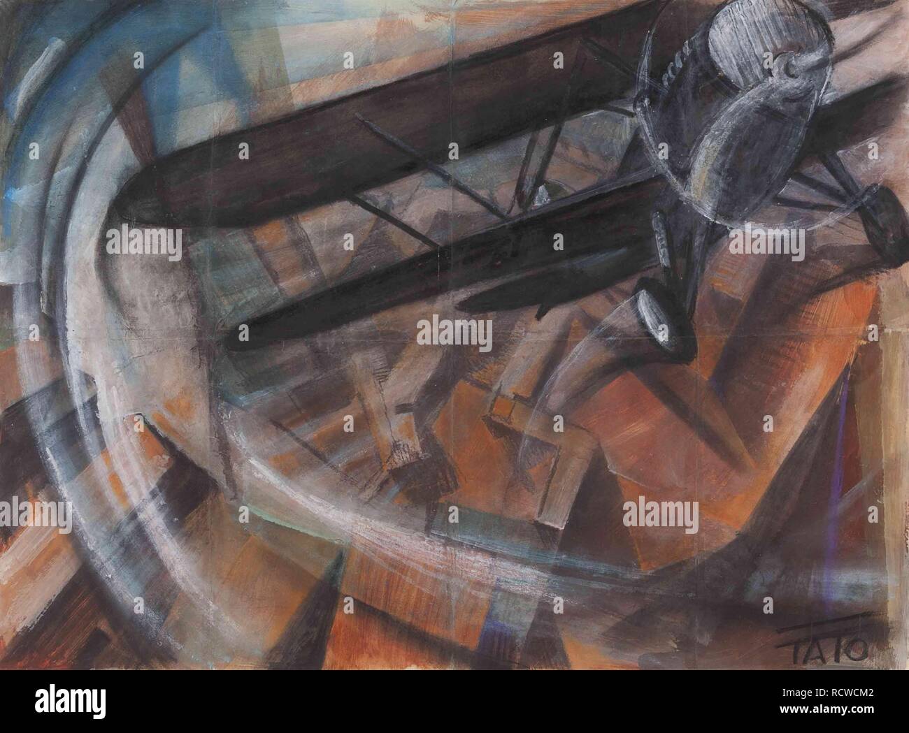 Fiat CR 32 in acrobazia. Museum: PRIVATE COLLECTION. Author: Tato ...