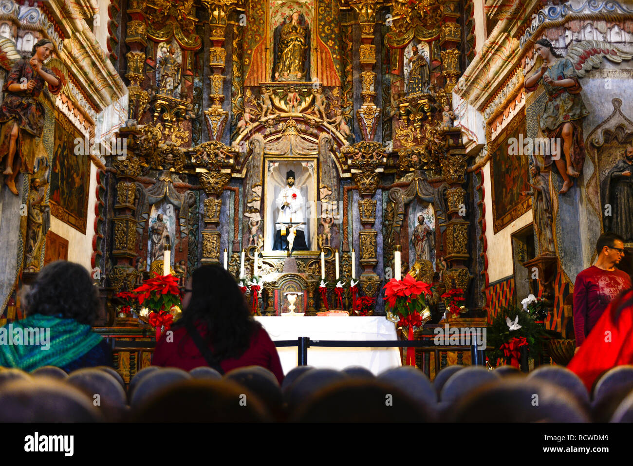 Native americans at a mission church hi-res stock photography and ...