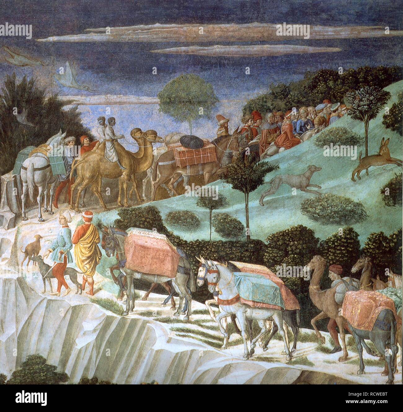 Benozzo gozzoli, procession of the magi hi-res stock photography and ...