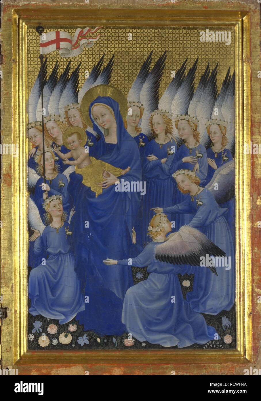 Virgin and Child with Angels (The right inside panel of the Wilton ...